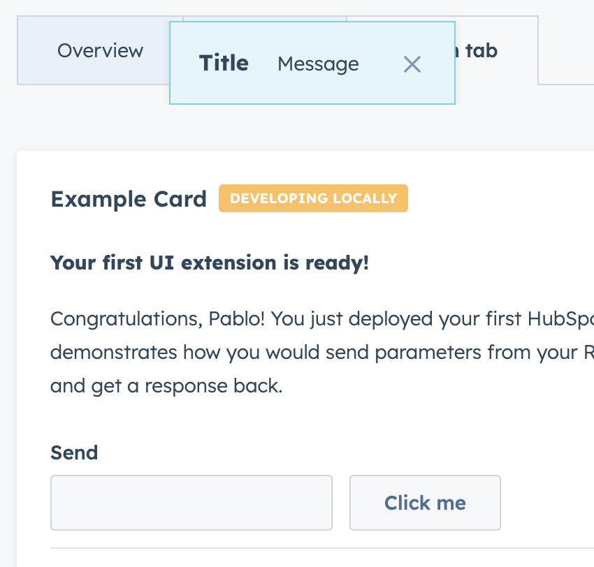 UI extensions SDK (BETA) | HubSpot